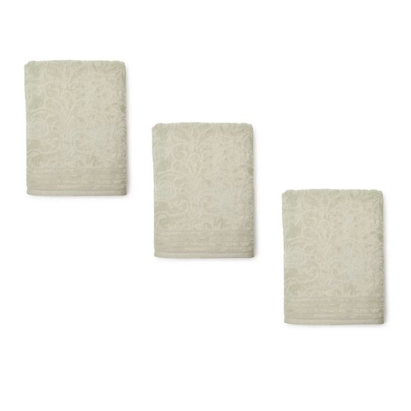 Broyhill | Bath | 3 Sage Green Broyhill Jacquardpattern Textured Velour ...